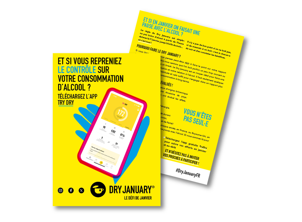 Flyer « Dry January » 2025 | Fédération Addiction - Portail